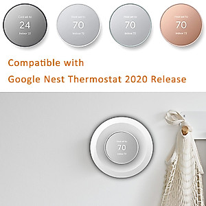 Wall Plate Made for The Nest Thermostat 2020 | Google Nest Thermostat Trim Kit Accessory | Easy Installation | Snow