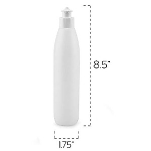 Cornucopia 8-Ounce Squeeze Bottles for Dish Soap and Sauces (6-Pack); Push Pull Cap Dispenser HDPE Squirt Bottles Ideal Soap Dispensers, Condiment Squirt Bottles or Personal Hygiene, BPA-Free