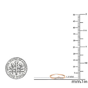 Dazzlingrock Collection 0.10 Carat (Cttw) Round White Diamond 7 Stone Chevron Stackable Wedding Band for Women in 10K Rose Gold Size 9