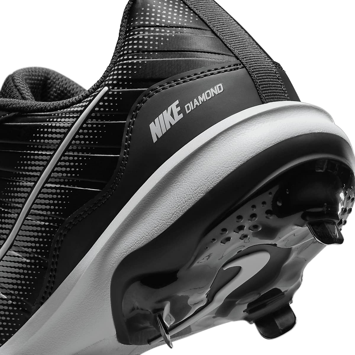 Nike Alpha Huarache Varsity 4 Low Metal Baseball Cleats Black | Gray Size 11.5 Medium