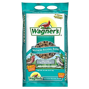 Wagner's Southern Regional Bird Food Bundle (20 lbs) + Gourmet Nut & Fruit Wild Bird Food (5 lbs)