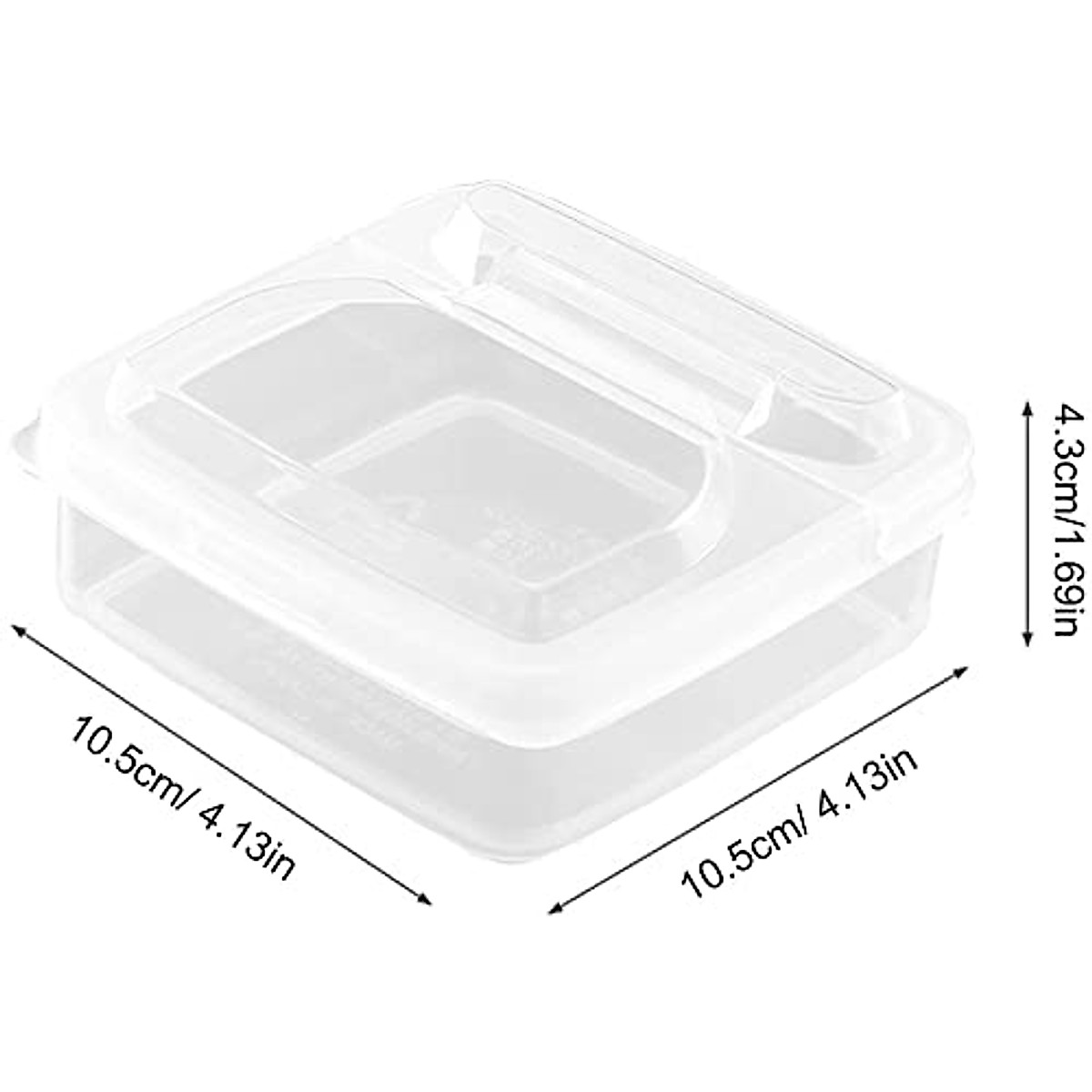 lfjfaecx Sliced Cheese Container for Fridge with Flip Lid, Food Storage Containers Bins, Fruit Storage Containers for Fridge, Cheese Slice Storage Box, with Removable Drain Tray (2pack)
