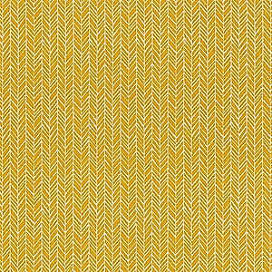 Pillow Perfect 610238 Outdoor/Indoor Herringbone Egg Yolk Tufted Seat Cushions (Round Back), 19" x 19", Yellow, 2 Pack