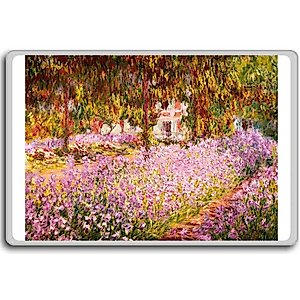 Garden at Giverny by Monet Classic Art Fridge Magnet
