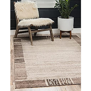 Rugs.com Angelica Collection Rug – 3' x 5' Dark Beige Medium Rug Perfect for Entryways, Kitchens, Breakfast Nooks, Accent Pieces