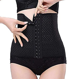 vipolish Black Waist Trainer Women Waist Cincher Corset Body Shaper for Lossing Weight Shaping Workout Sports