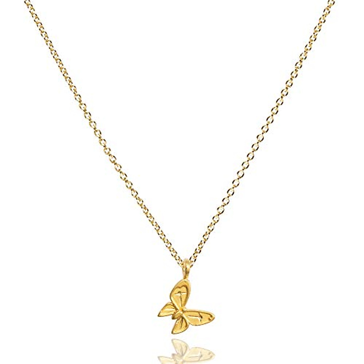 LANG XUAN Friendship Gold Butterfly Necklace Good Luck Elephant Pendant Chain Necklace with Message Card Gift Card