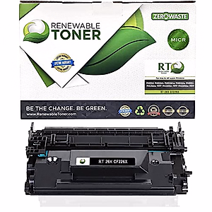RT Compatible 26X MICR Toner High Yield Replacement for HP CF226X 26A CF226A | LJ Pro Printer MFP M426 M426fdw M426fdn M426dw M402 M402n M402dw M402dn | Check Printing Ink Cartridge