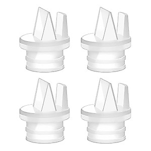 Maymom 2nd Generation Pump Valves with Pull Tab for Spectra S1, S2 and 9 Pumps and Compatible with Avent Comfort Electric Breast Pump; (4 pc)