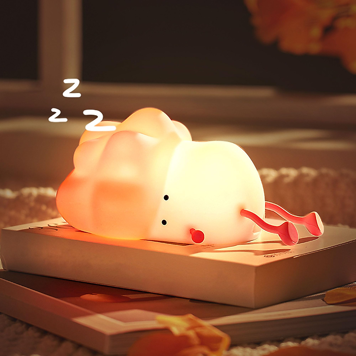 Night Light for Kids Rechargeable LED, 3-Level Dimmable Nursery Nightlight, Food Grade Silicone Squishy Lamp Perfect Bedside Touch Lamp with 30 Mins Timer for Breastfeeding, Toddler, Baby Décor