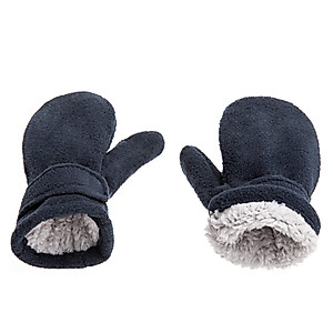 qiguch66 Toddler Mittens Winter Warm Gloves =,Autumn Winter Toddler Magic Tape Warm Mitten Baby Boys Girls Faux Fleece Gloves Jujube Red XL