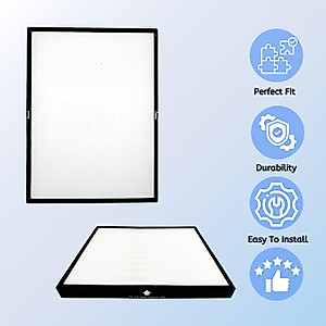 Nispira Replacement HEPA Filter Plus Activated Carbon Pre Filter Compatible with Rabbit Air Classic BioGS Models SPA-421A & SPA-582A, 1 Set