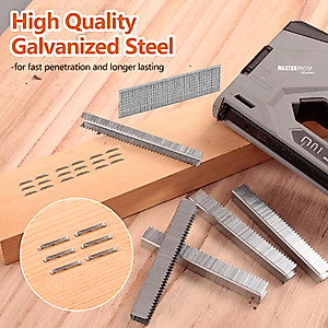 SITLDY Heavy Duty T50 Staples 5400-Count 5 Sizes Includes: 5/16",3/8",1/2",9/16" Staples+5/8" Brad Nails, 20 Gauge Galvanized Assorted Size Project Pack