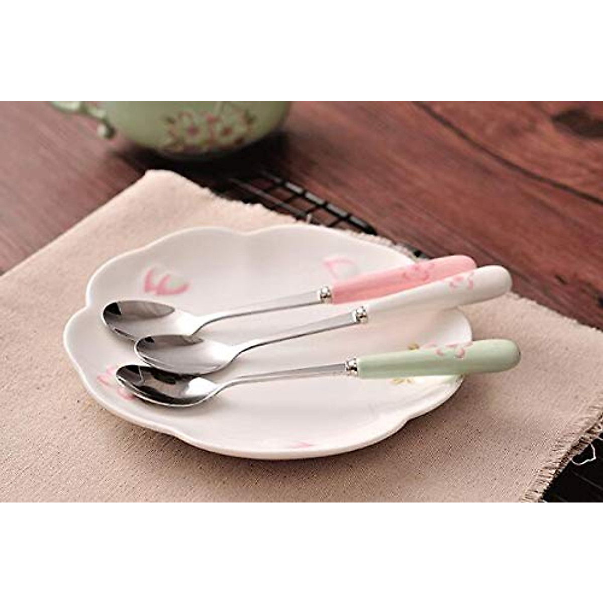 YBK Tech Breakfast Cup Bone China Porcelain Dessert Bowls Soup Mug With Saucer and Spoon (White)