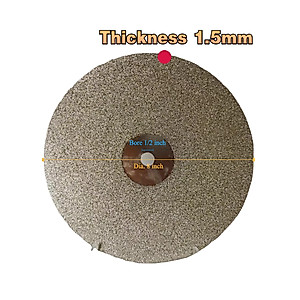 Diamond Flat Lap Disc, 8 Inch, 3000 Grit, 1/2 Inch Arbor, for Gemstone Glass Ceramics Grinding Polishing (3000 Grit)