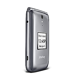 Jitterbug 4043S5RRY Flip Easy-to-Use 4G Prepaid Cell Phone Graphite