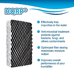 HQRP 2-Pack Wick Filter Compatible with Holmes HWF23CS / HWF23 Filter F Replacement fits HM1200, HM1250, HM1206, HM1200TPK, HM1200TPK1, Bionaire BCM1250 Humidifiers