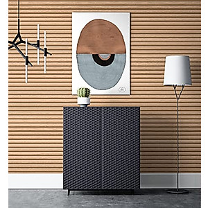 NEWROOM Wallpaper Non Woven - Paste The Wall Product - Easy to Remove - Brown Wood Panels - 21" x 32.97 ft (57.5 sq. ft) - Made in Germany