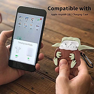 Airpods 1&2 Charging Case Cover | Cute Cartoon Airpods Case | Silicone AirPod Cover with Keychain | Cute Earbud Case Airpods for Kids Teens Girls Boys