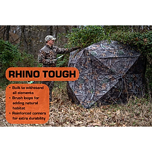 RHINO Blinds R500-MOC 3-4 Person Hunting Ground Blind, Breakup Country