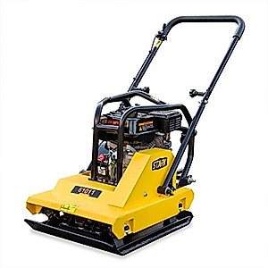 Stark USA 196cc Reversible Handle Plate Compactor Gas 6.5HP 4,040lbs Force 24" x 18" Plate Size Concrete Push/Pull Handle Tamper Machine Paver