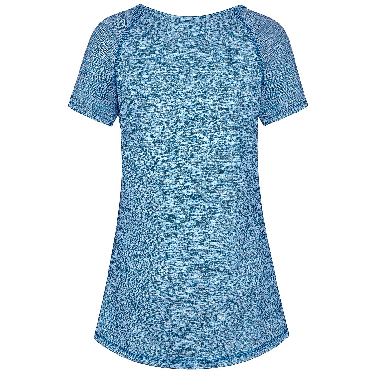 Kimmery Women's Moisture Wicking Shirt, Breathable Comfy Exercise Top, Short Sleeve Sports Wear, Blue XL