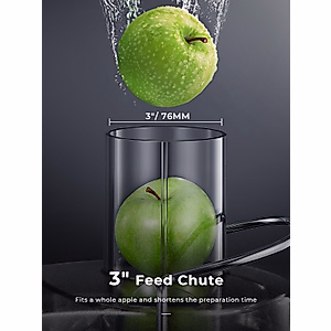 AMEGAT Juicer Machines Vegetable and Fruit, 1300W Powerful Juice Extractor Machine, Whole Fruit Juicer With 3.2" Wide Mouth Food Chute, 2 Speeds, High Juice Yield, 100% BPA-Free
