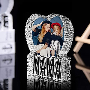 QNTYCT 3D Crystal Photo Frames, Valentine's Day Personalized Gifts, Christmas Gifts, Love Memories Liebe, Laser Engraved Crystal Custom Couple Gifts