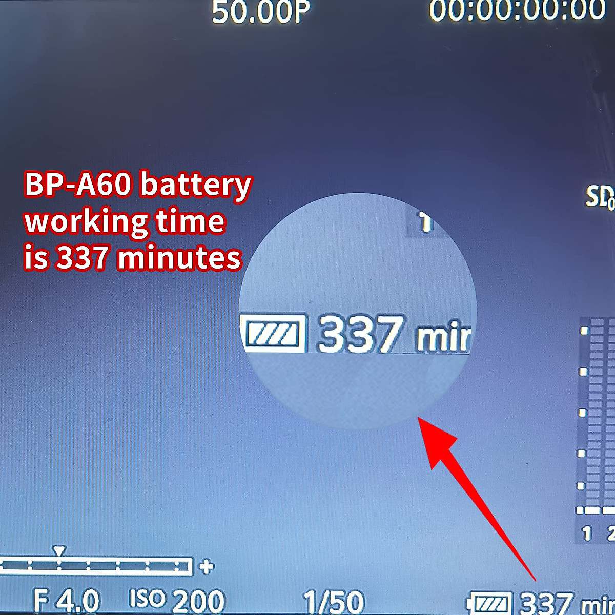 Fully Decoded Replacement Battery for Canon BP-A60 Compatible with EOS C200,EOS C70,C200B,C220B,EOS C300 Mark II,C300 MK III,C500 Mark II,X605 XF705 4K UHD(A60)