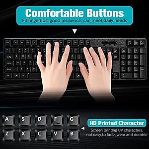 Fabbay 24 Pcs USB Wired Keyboard and Mouse 12 Wired Mouse 12 Corded Full Size Keyboard for School Office Home Compatible with Computer/Laptop/Windows/PC/Mac OS/Desktop