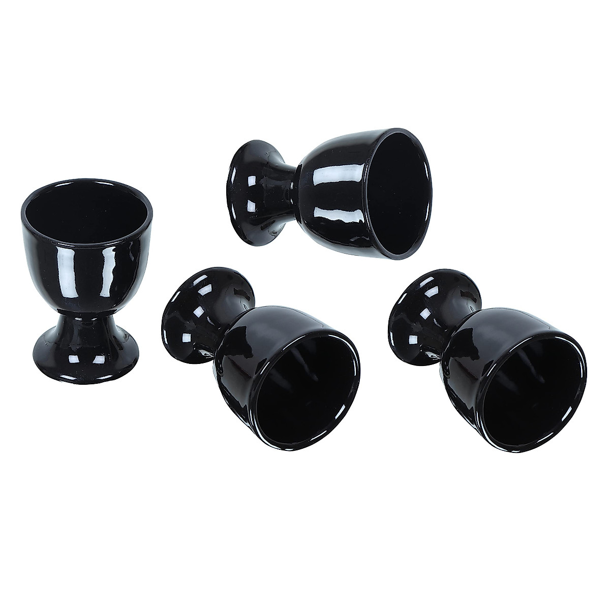 Soft Boiled Egg Holder | Ceramic Egg Cup Set | Ceramic Egg Holder Pottery Housewarming Gift set of 4 (Green Mat)