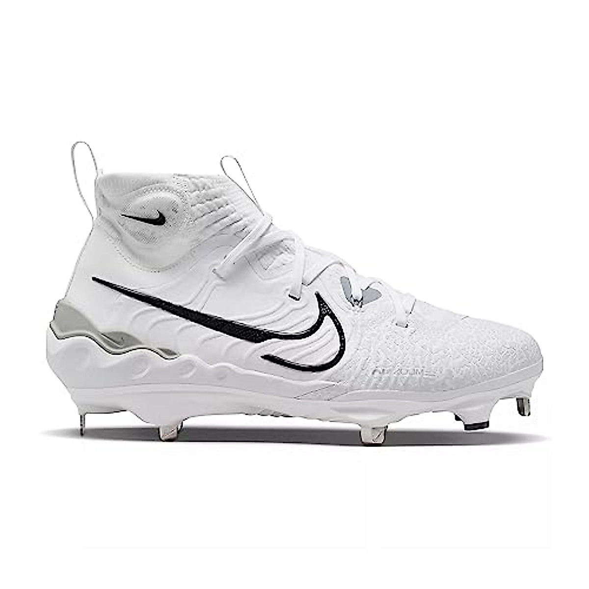 Nike Alpha Huarache NXT DJ6517-100 White-Black-Wolf Grey Men's Metal Baseball Cleats 8.5 US