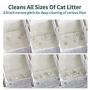 VARLNALY 4.0 Large Semi -Automatic-Cleaning Cat Litter Box, Pull-Out Non-Electric Fully Enclosed Litter Box, Prevents Urine Leakage, Isolates Odor, with Replacement Trash Box 24PCS, White