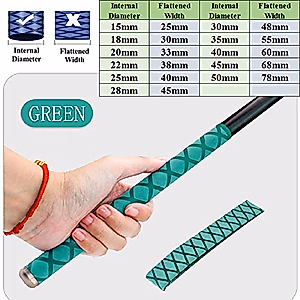 NC Heat Shrink Rod Wrap for Fishing Rods，1M 15/18/20/22/25/28/30/35/40/50mm，Heat Shrink Wrap Tubing for Rod Grips-5 Color (Yellow, 15mm)