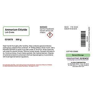 ALDON Innovating Science Laboratory-Grade Ammonium Chloride, 500g - The Curated Chemical Collection