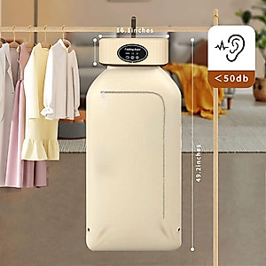Aikosell Portable Clothes Dryer,Portable Dryer for Laundry with Dry Bag,600W Mini Dryer for Clothes Easy to Use, Compact Apartment For Travel,RV.