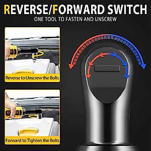 Alloyman 20V Cordless Electric Ratchet Wrench, 450 RPM 3/8 Inch Power Ratchet Wrench Kit with Variable Speed Trigger, 7 Sockets, 1/4" Adapter & 1-Hour Fast Charger