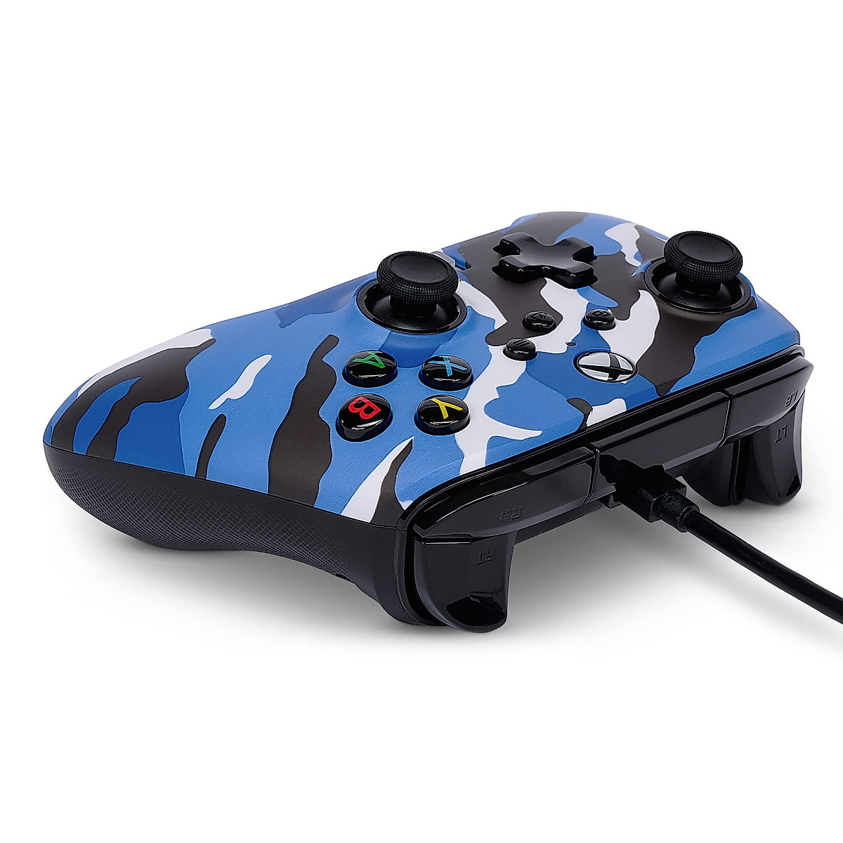 PowerA Enhanced Wired Controller for Xbox Series X|S - Blue Camo, Officially Licensed for Xbox