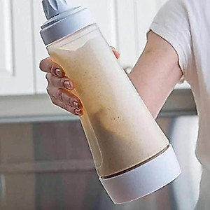 Amazonned Pancake Batter Dispenser – Pancake Mix Dispenser with Whisk Ball and Stand Base – Pancake Batter Mixer for Pancakes, Crepes, Waffle, Muffins, Qatayef, Cupcakes – Easy-Pour Silicone Spout