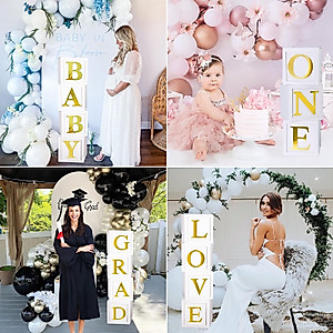 Baby Shower Decorations Baby Balloon Boxes Blocks with 30 Letters for Boy Girl 1st Birthday, Teddy Bear Baby Shower, Bridal Shower, Gender Reveal Party Decoration by QIFU