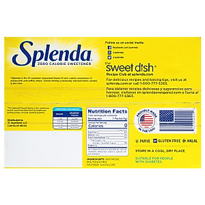 Splenda No Calorie Sweetener Value Pack, 1000 Individual Packets, 2.2 lbs,1000 Count (Pack of 1)