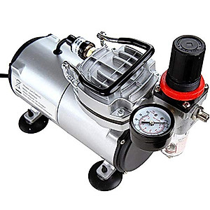 TIMBERTECH Airbrush Kit with Compressor, Multi-Purpose Airbrush Compressor Set, Dual Action Gravity Feed Airbrush with Air Hose for Hobby, Body Tattoo, Model Painting, Automotive Graphic, Make-up