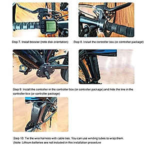 E Bike Conversion Kit, Rear Wheel 48V 1000W Mountain Bike Electric Bike Conversion Kit with LCD Display, Cycling Hub DC Motor and Controller, Electric Bicycle Wheel Kit for Road Bike(20inch)