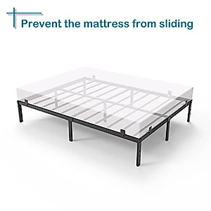 Uliesc Non Slip Mattress Gaskets for Bed Frame, Mattress Holder in Place Gripper, Anti-Slip Baffle Fit for Metal Bed Frames, Wide Applicability, 6 pcs, Black