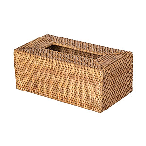 Kouboo Loma Rectangular Rattan Tissue Box Cover (Brown)