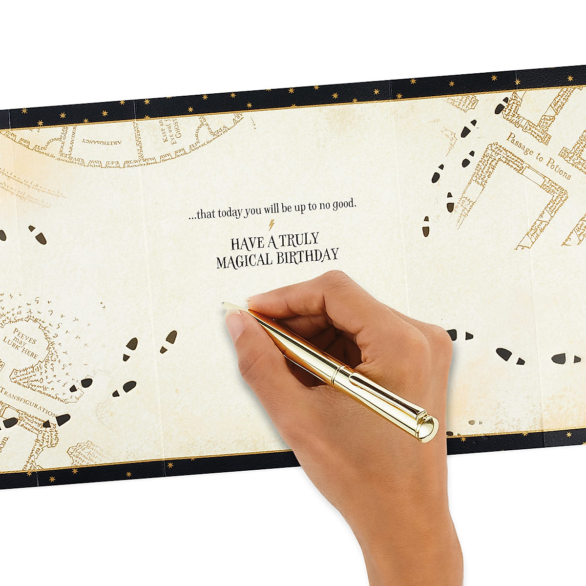 Hallmark Harry Potter Birthday Card (Marauder's Map)