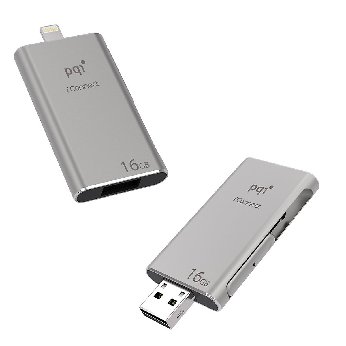 Flash Drive for iPhone iPad, iConnect[USB 3.0] [Apple MFi Certified] Apple FlashDrive Mobile Storage with Lightning Connector for iPhone, iPad, iPod Mac and Computer (16GB) (Space Gray)