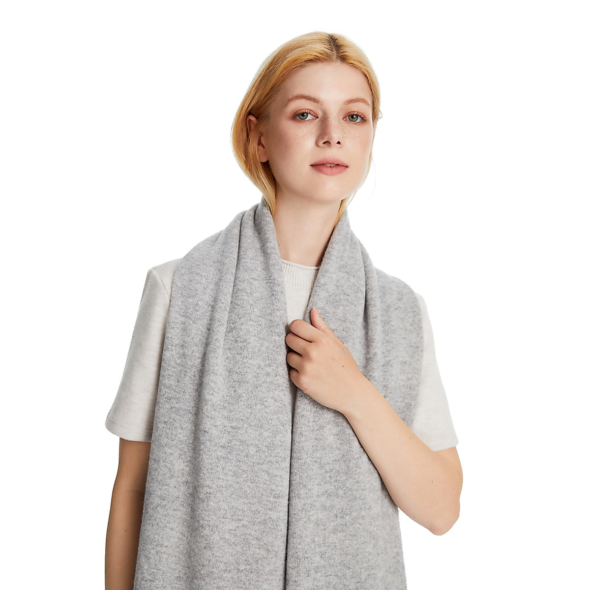 Seasons Comfort 100% Cashmere Knitted Wrap, Oversized Shawl, Scarf, Stole