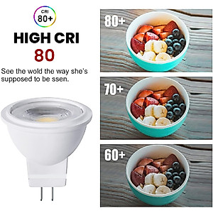 Lustaled 12V MR11 GU4.0 LED Light Bulb 3W G4/GU4/GZ4 Bi-Pin Base LED Spot Light Low Voltage MR11 Landscape Bulbs 25W Halogen Equivalent Warm White 3000K for Accent Recessed Lamp (4-Pack)