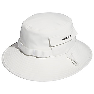 adidas Originals Boonie Bucket Hat, Non Dyed White/White, One Size